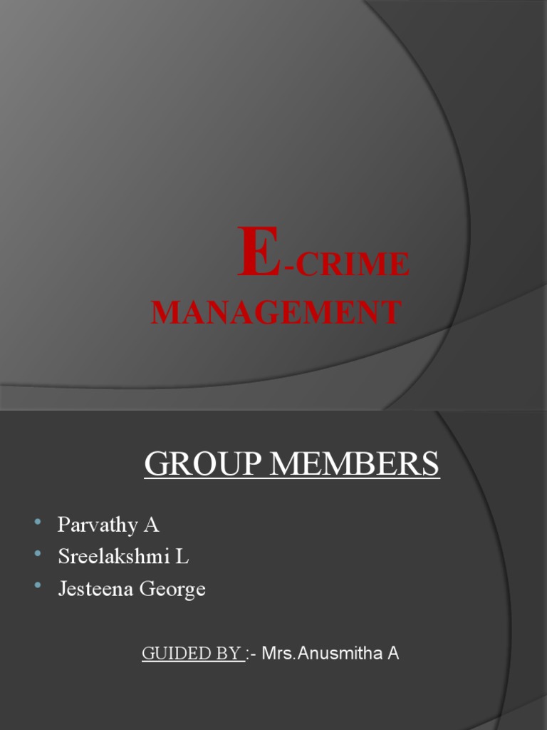 E-Crime Management System Overview | PDF | Databases | Police
