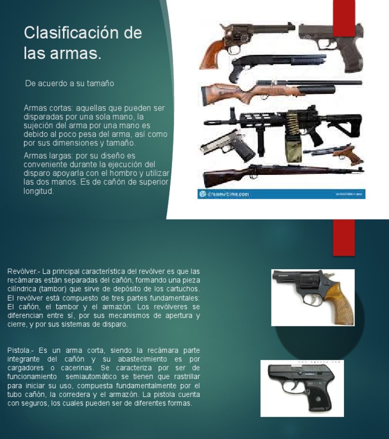 Clasificación de Armas Cortas y Largas | PDF