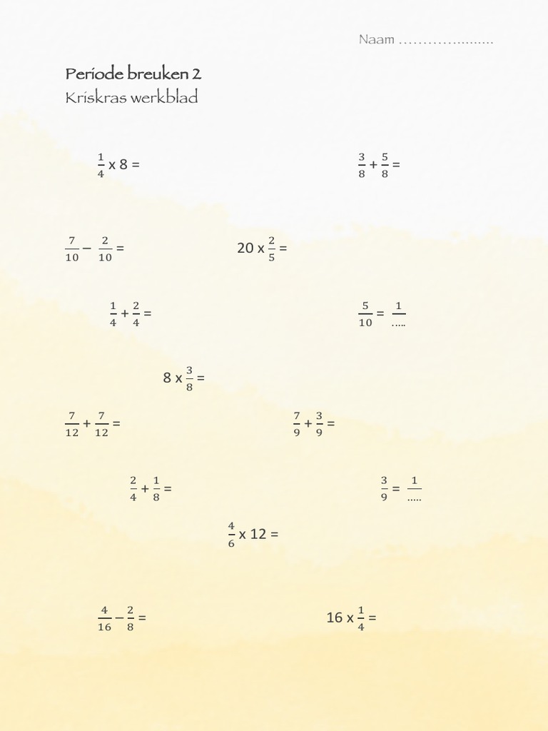 Kriskras Werkblad | PDF