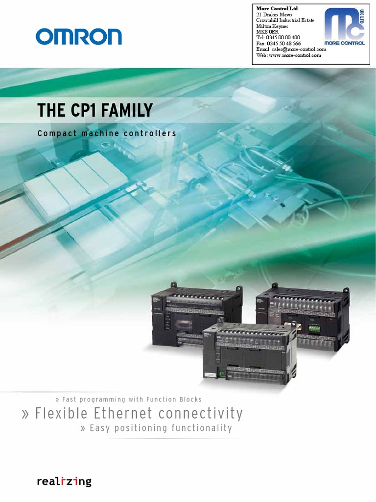 CP1 Series Product Brochure. | PDF | Programmable Logic Controller | Network Socket