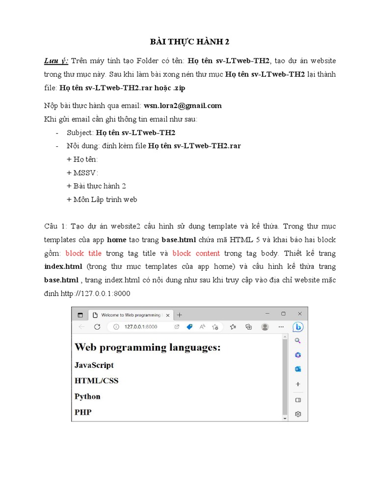 Bai TH2 - Lap Trinh Web | PDF