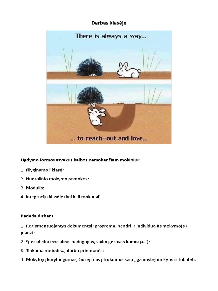 Darbas Klasėje - Patarimai | PDF