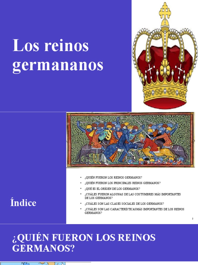 LOS REINOS GERMANOS (Para Niños) . | PDF | Pueblos germánicos | Grupos ...