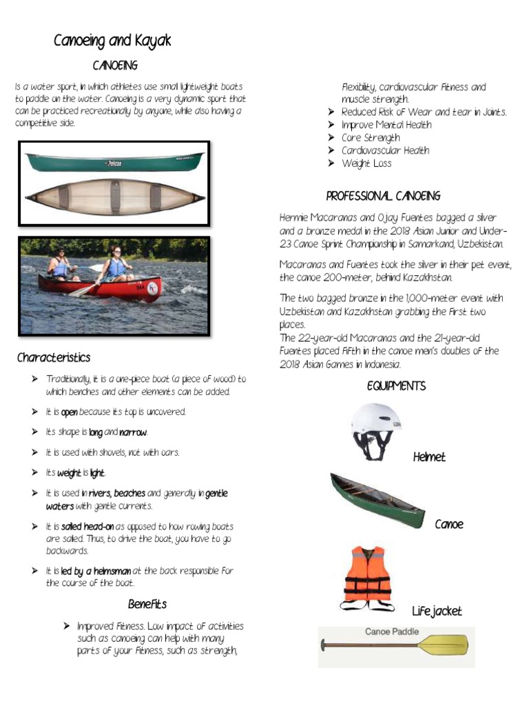 Canoeing and Kayak | PDF | Kayak | Canoe