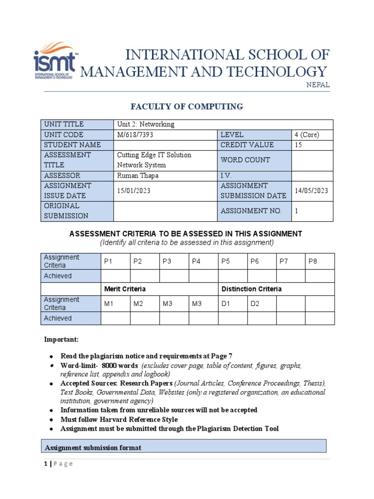 International School of Management and Technology | PDF | Computer Network | Computer Engineering