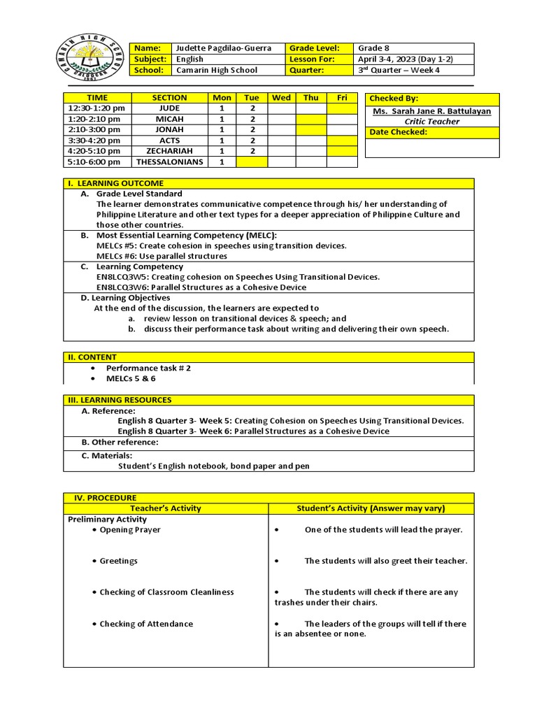 DLP Day 1-2 | PDF | Teachers | Communication DLP Day 1-2 | PDF | Teachers | Communication