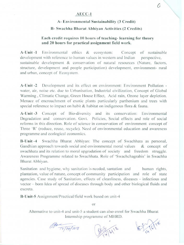 AECC-I, AECC II, GE, AEC -Modified on 18072018 | PDF