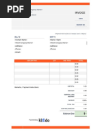 Tiffin Bill May - XLSX - Invoice Template | PDF