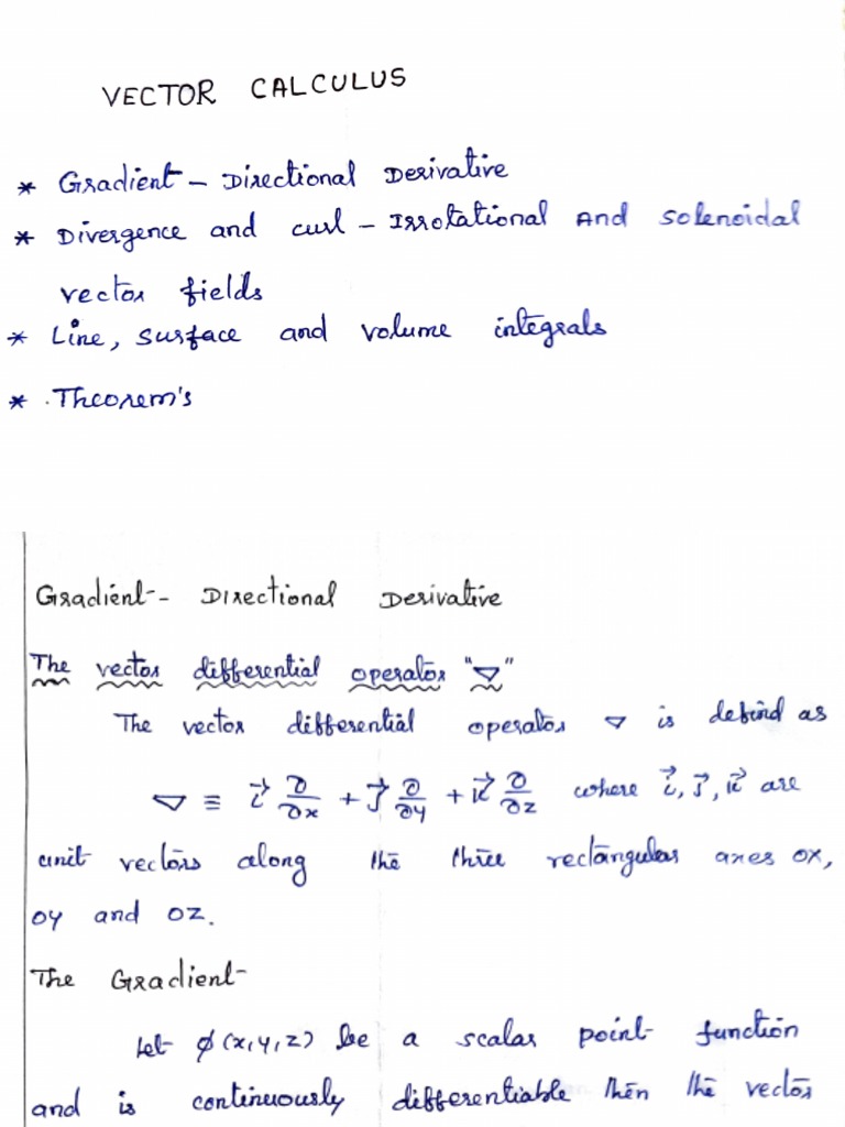 Vector Calculus-1 | PDF