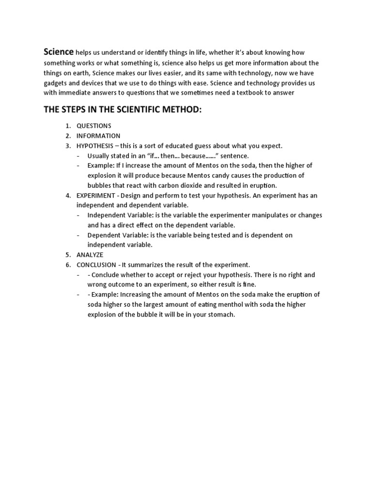 SCIENCE Notes (Scientific Method) | PDF