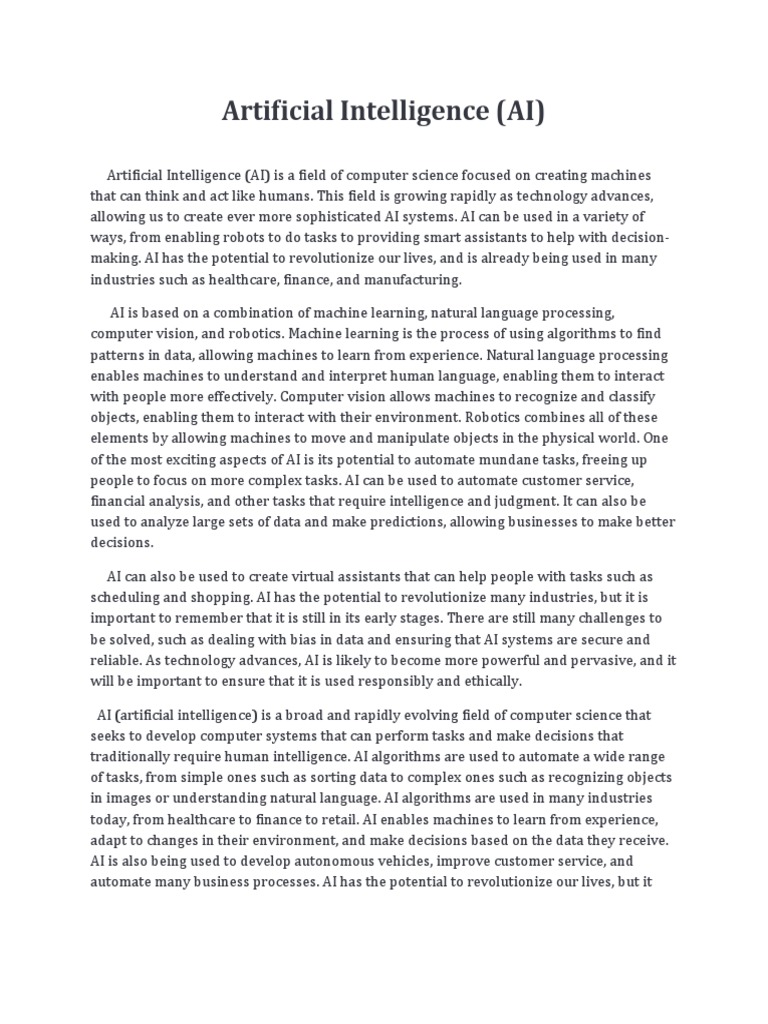 Artificial Intelligence | Download Free PDF | Artificial Intelligence | Intelligence (AI ...