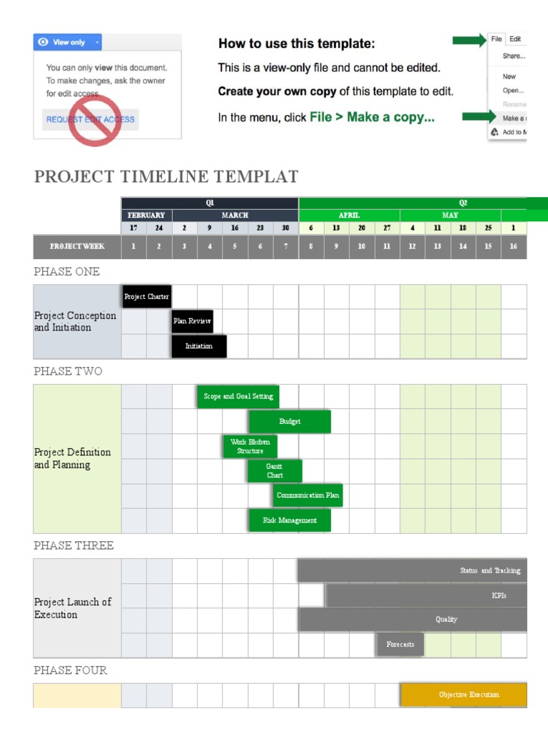 IC Project Timeline Template - Google Sheets | PDF | Business
