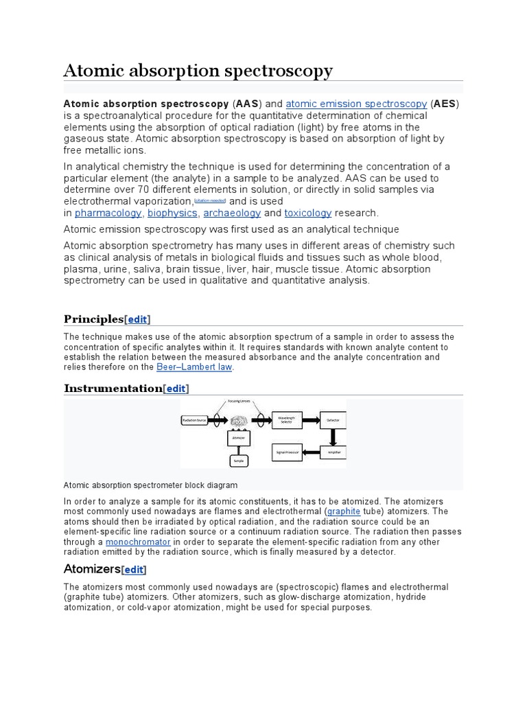 Atomic Absorption Spectros | PDF | Atomic Absorption Spectroscopy ...