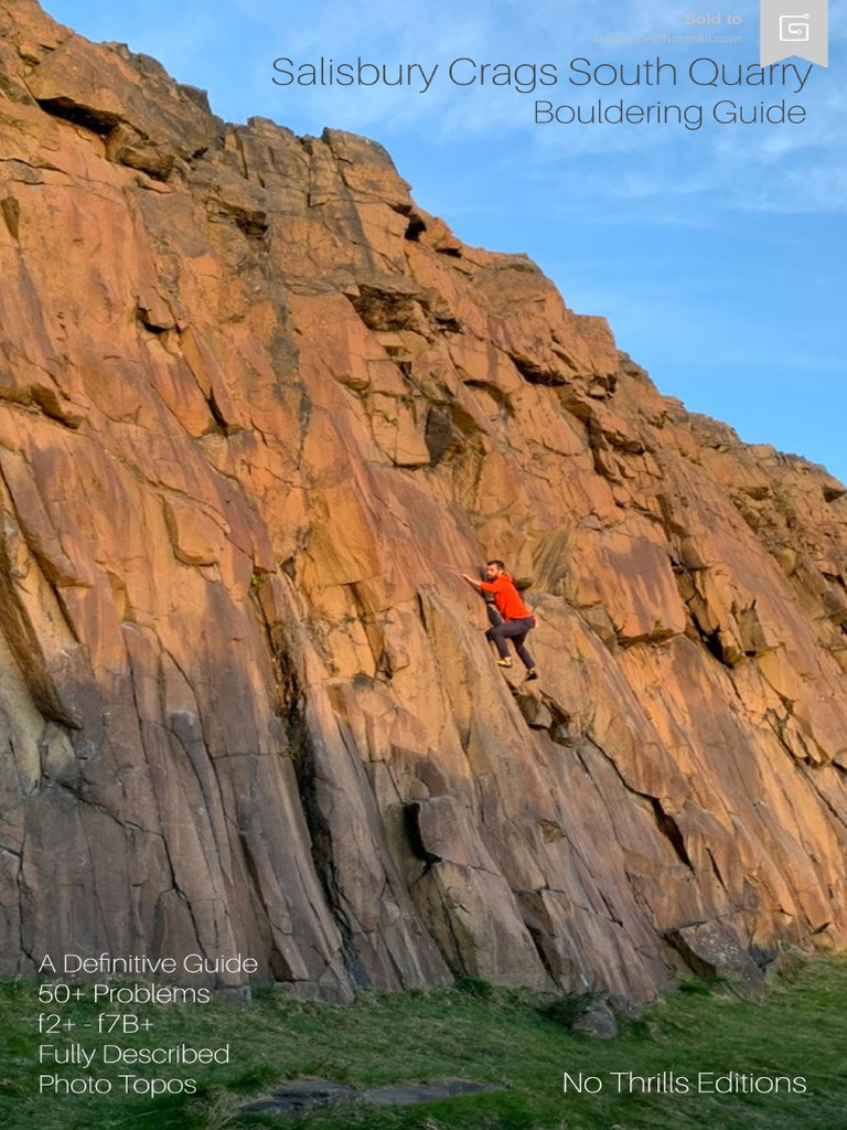 Salisbury Crags South Quarry Bouldering Guide | PDF | Rock Climbing ...