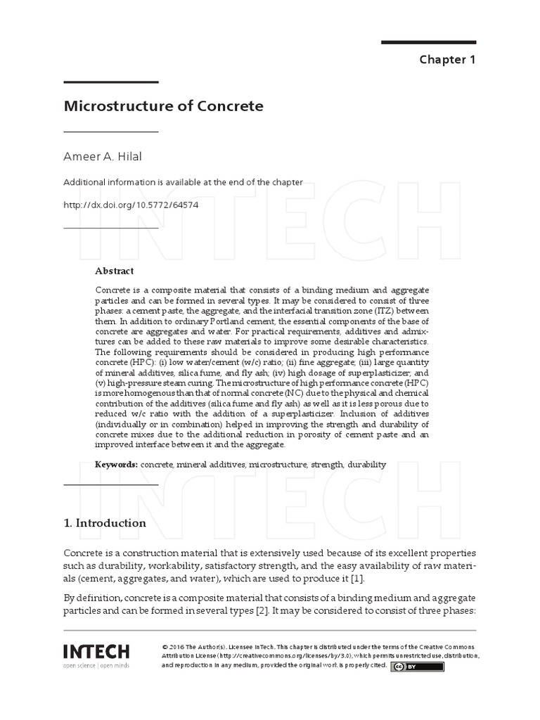 Microstructure of Concrete: Ameer A. Hilal | PDF | Concrete | Scanning ...