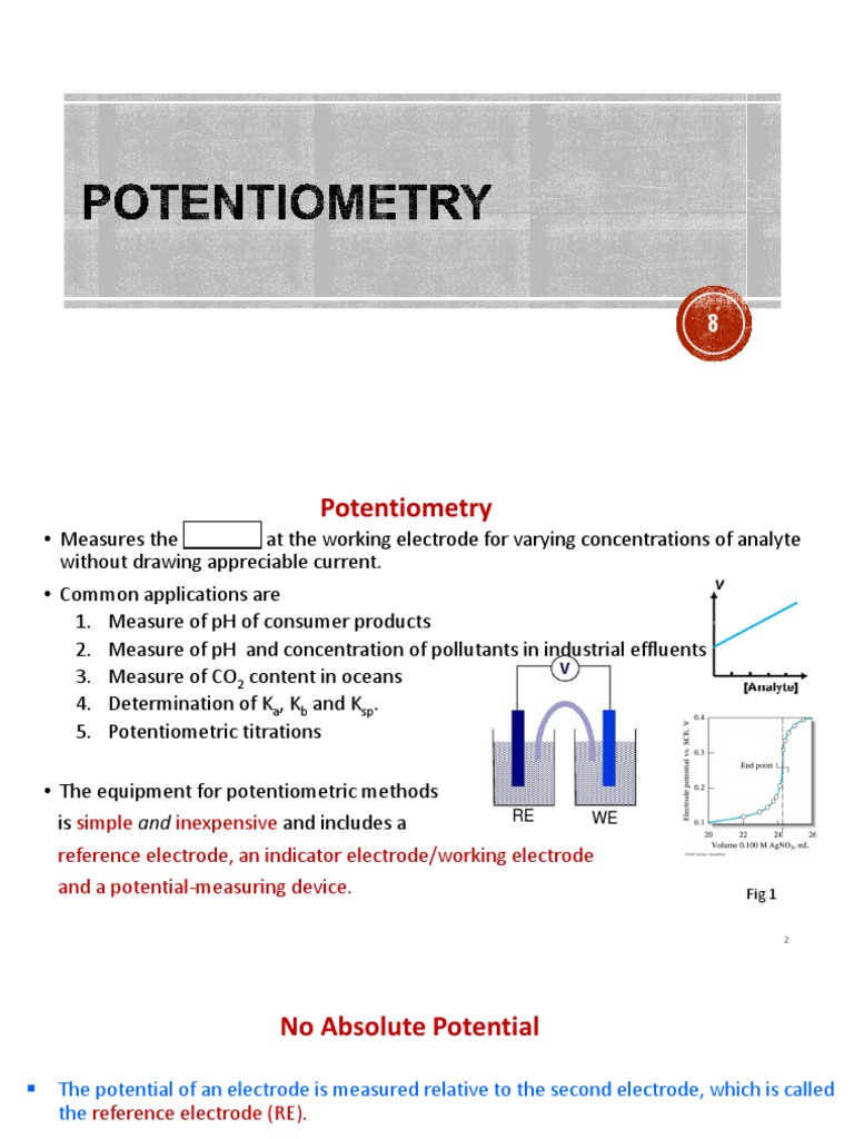 8 Potentiometry AY223S2 | PDF | Ph | Titration