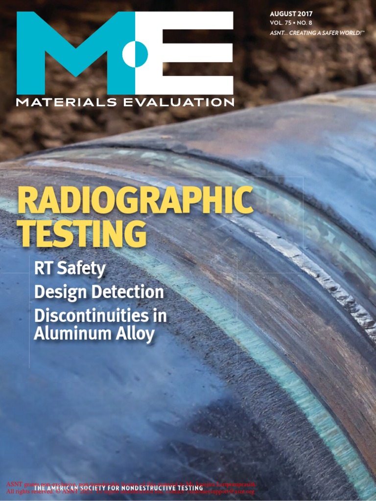 Radiographic Testing: RT Safety Design Detection Discontinuities in ...