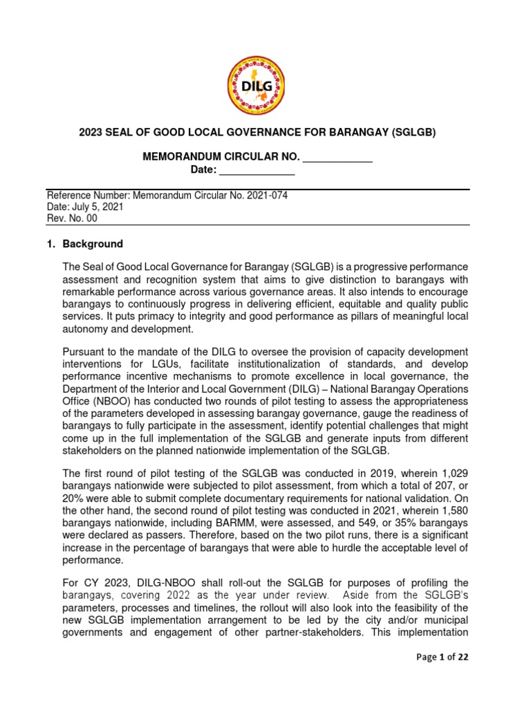 Dilg Memocircular 2023329 - Fddd261bef | PDF | Government