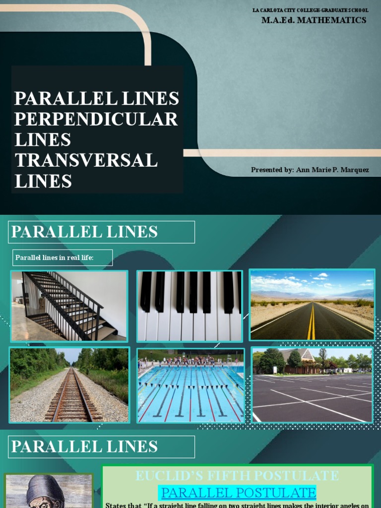 Parallel, Perpendicular, Transversal Lines | PDF | Perpendicular | Angle