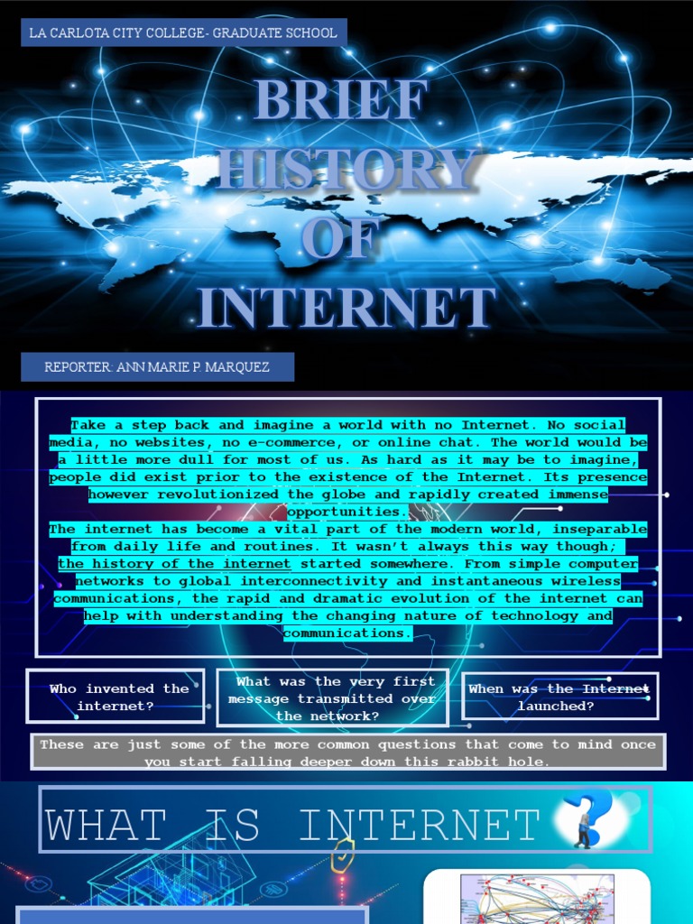 Brief History of Internet | PDF | World Wide Web | Internet & Web