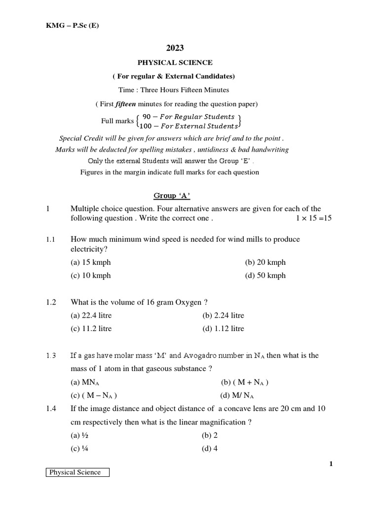 Class 10 Physical Science Q&A Guide | PDF | Chemical Reactions | Gases