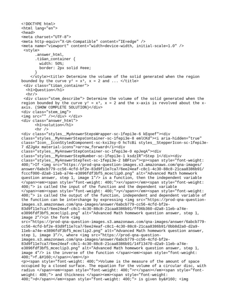 CSE | PDF | Function (Mathematics) | Volume