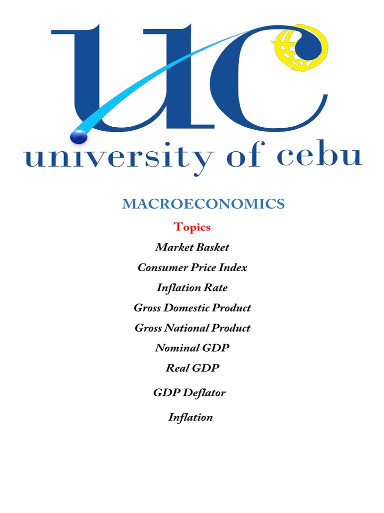Market Basket, Consumer Price Index, InflationRate, and GNP-GDP (NOTES ...