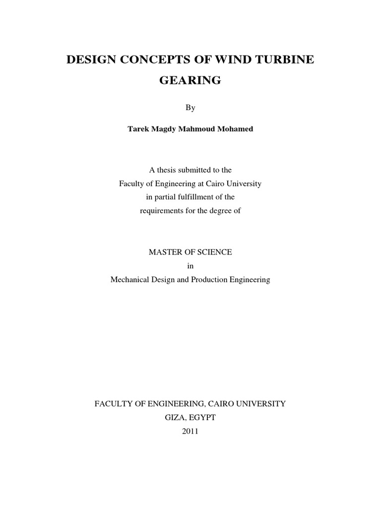 Design Concepts of Wind Turbine Gearing | PDF | Wind Turbine | Gear