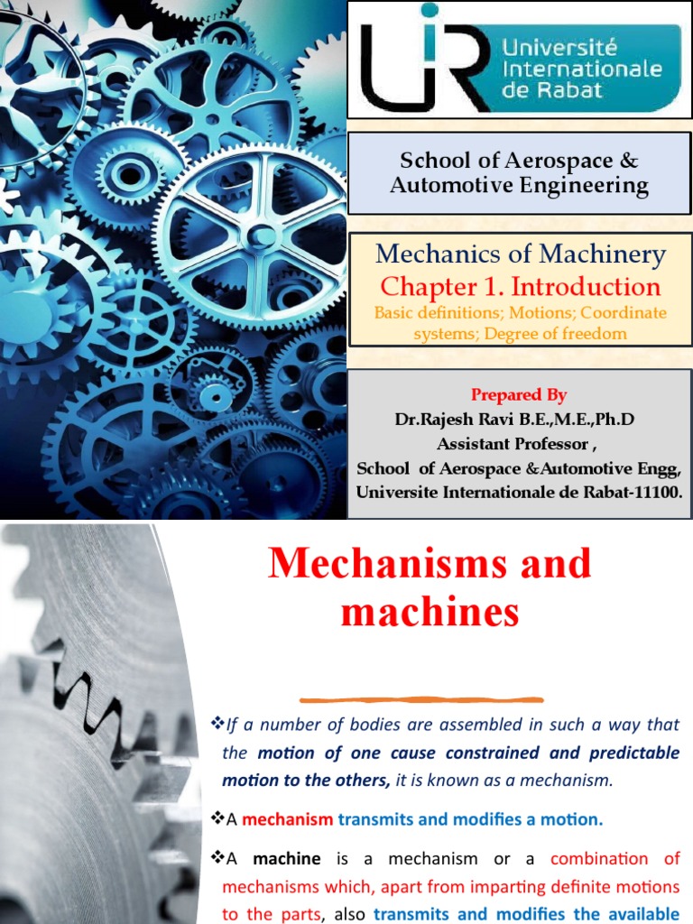 CHAPTER 1-Introduction | PDF | Machines | Kinematics