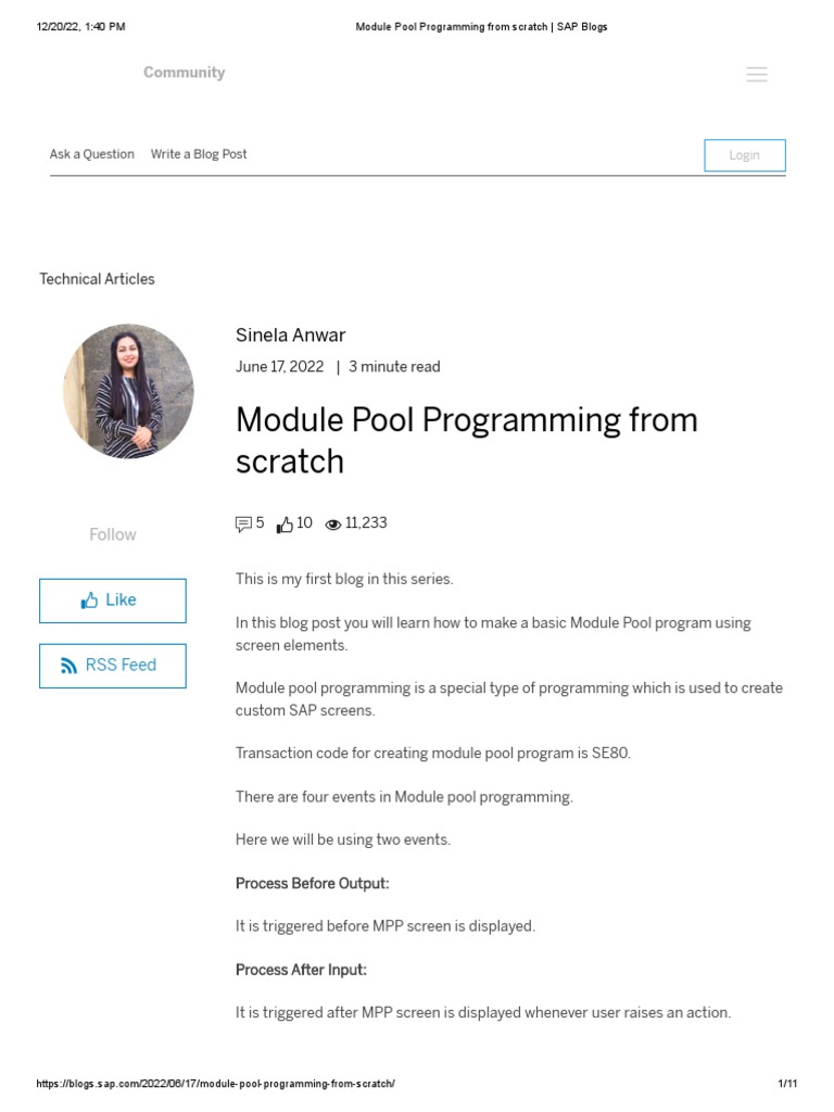 Module Pool Programming From Scratch - SAP Blogs | PDF | Information Technology Management ...