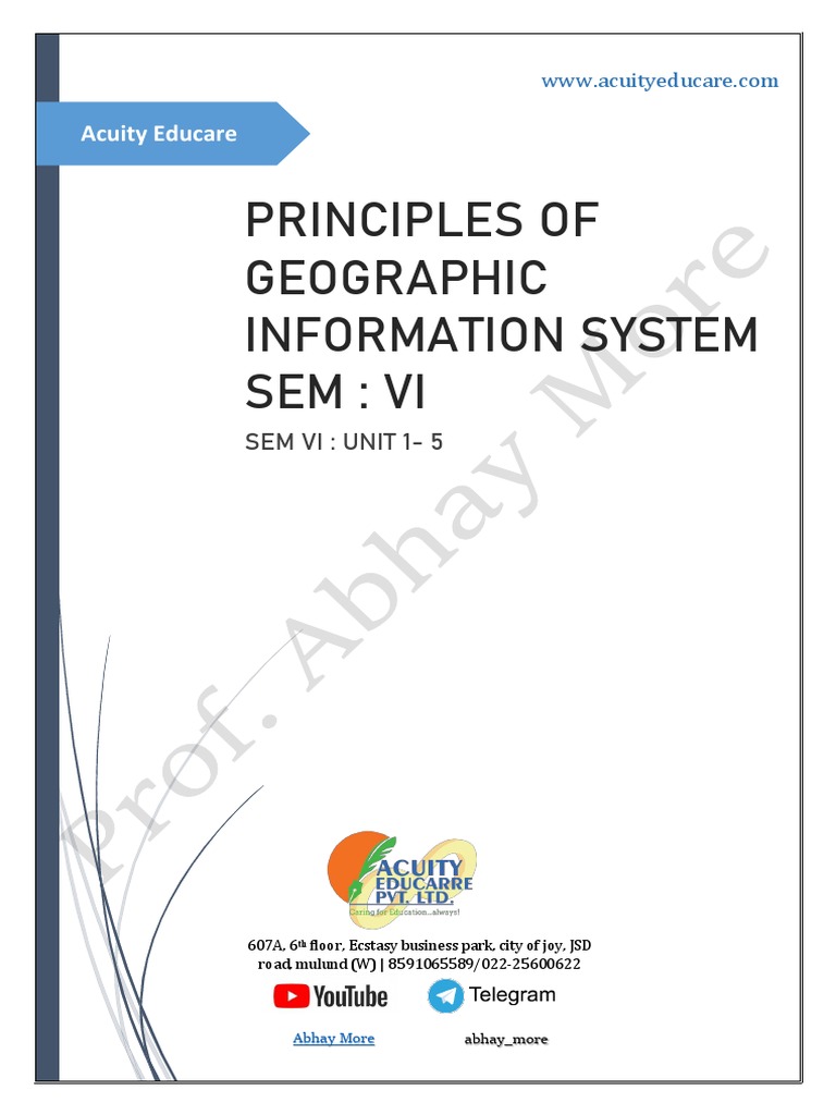 Principal of Geography Information - Unit1-Unit5 | PDF | Geographic ...