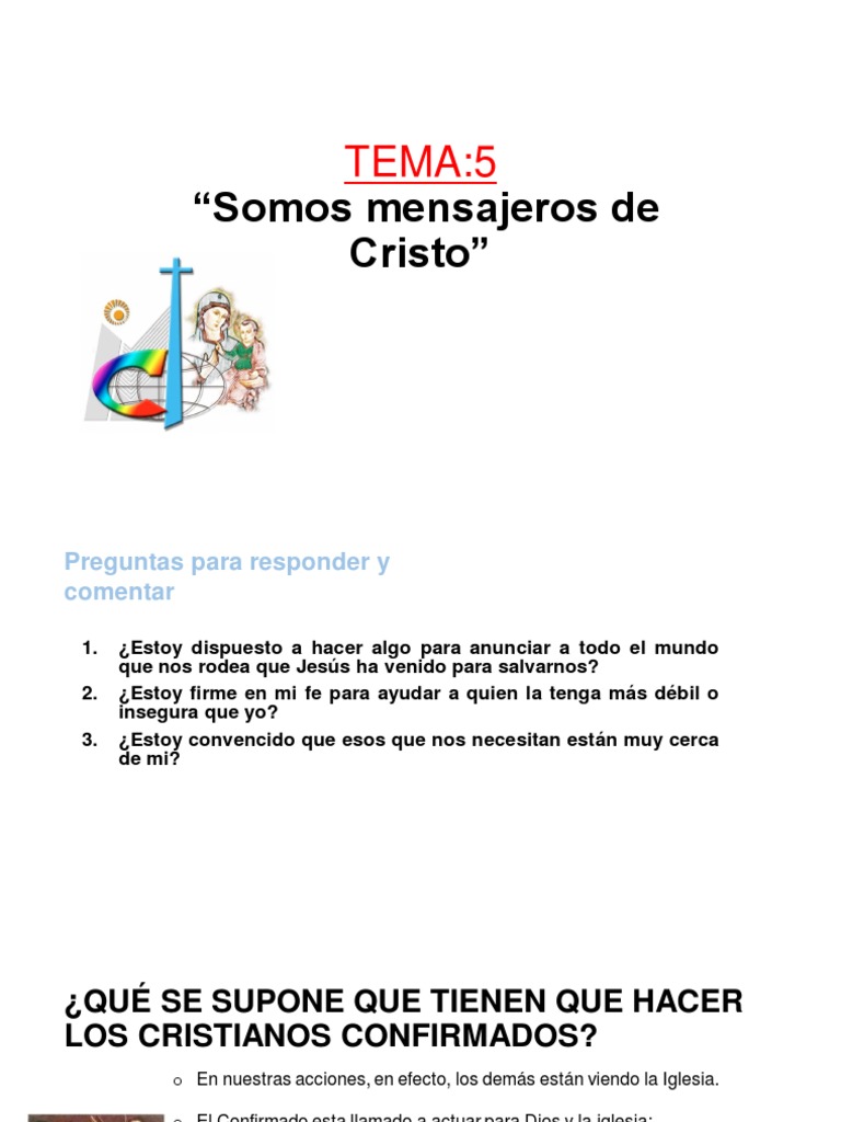 Llamados A Ser Testimonio y Mensajeros | PDF | Confirmación | Fe