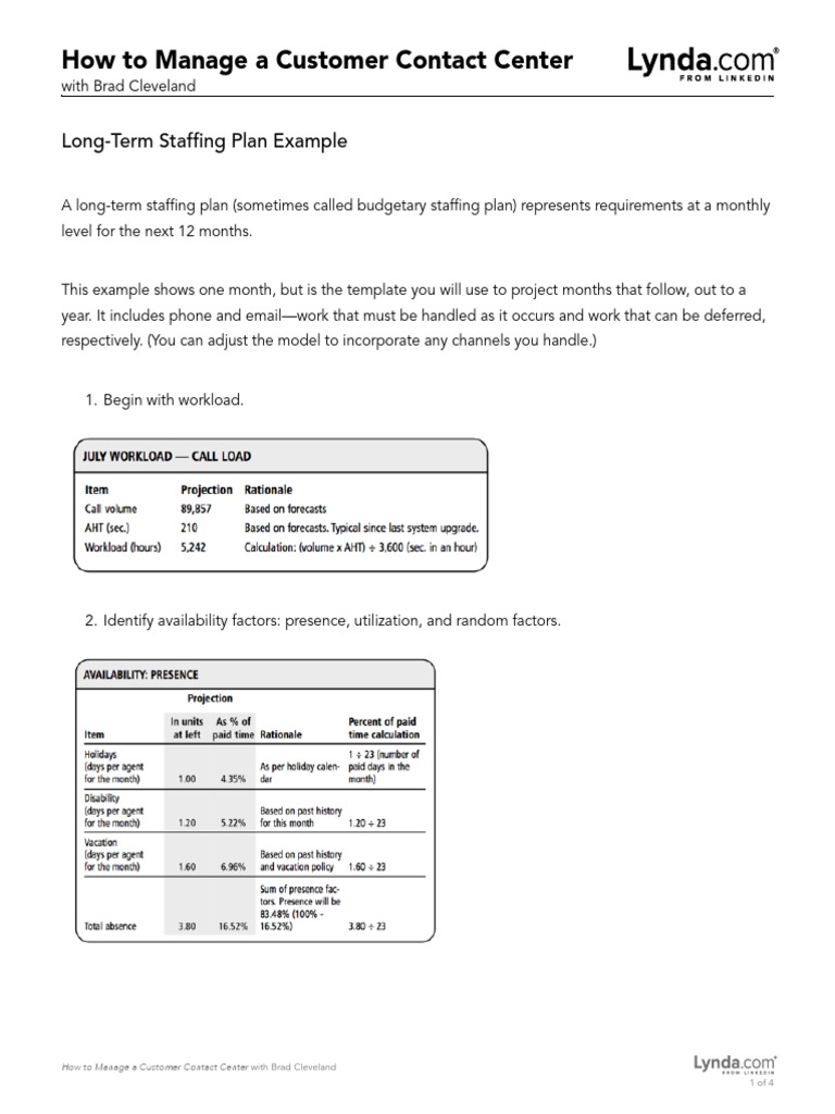 02 - 07 LongTerm Staffing Plan Example | PDF
