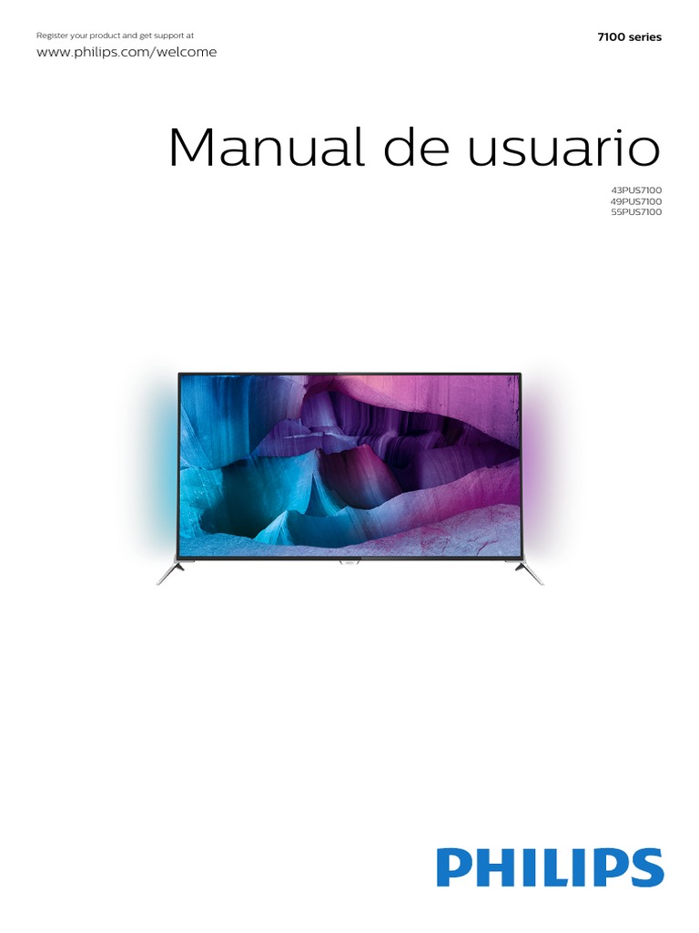 Manual TV Philips 49pus7100 - 12 - Dfu - Esp | PDF | Hdmi | Televisión