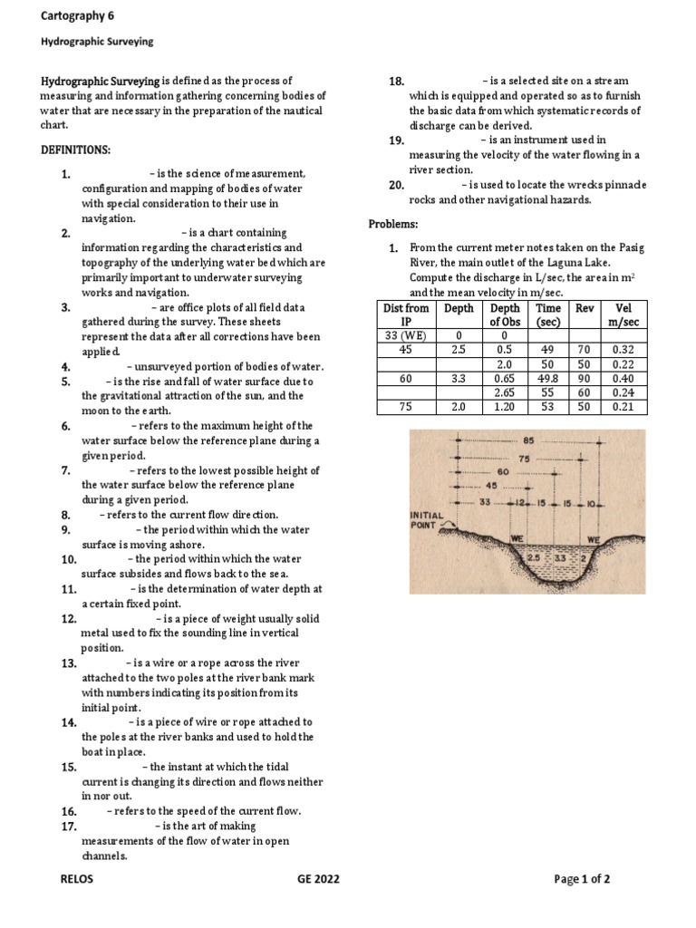 Cartography 6 - Hydrographic Surveying | PDF | Hydrography | Tide