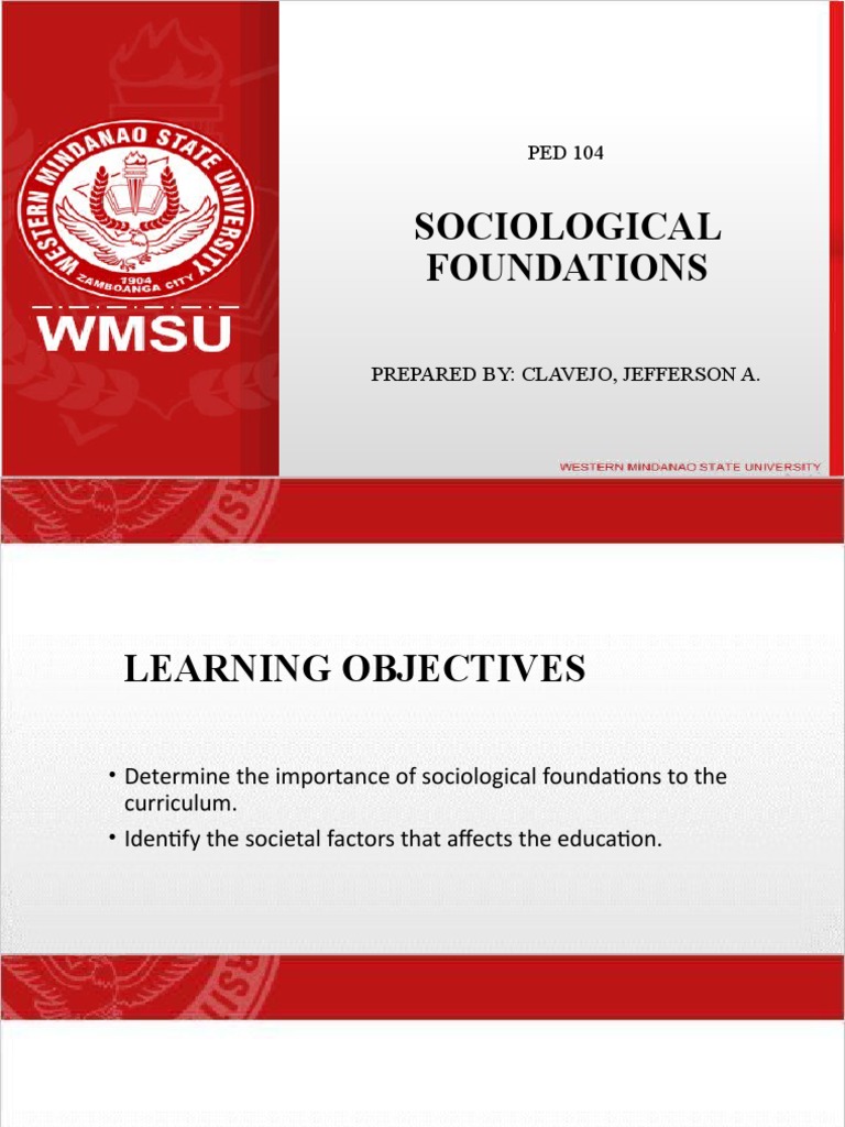 Sociological Foundations | PDF | Society | Family