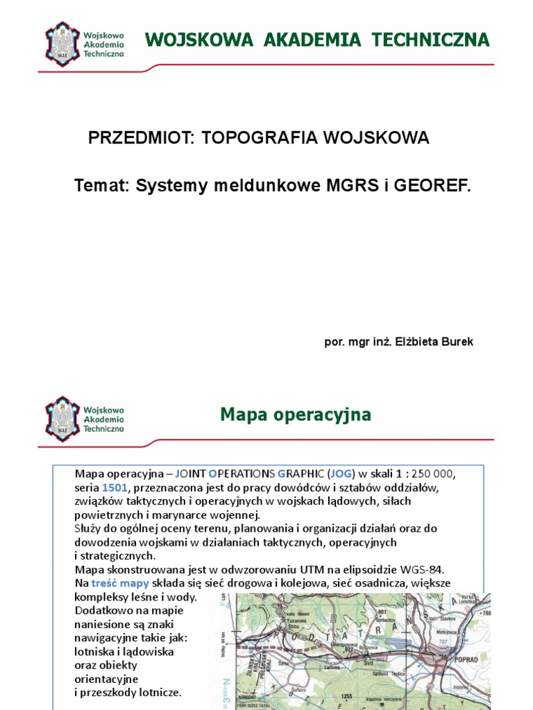 Temat 3 T. 1.4.systemy Meldunkowe MGRS I GEOREF. | PDF