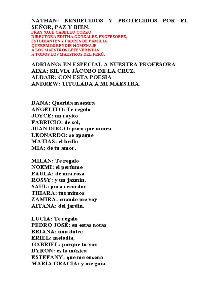 Querida maestra | PDF