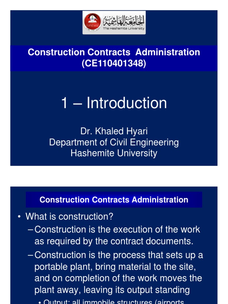 Introduction | PDF | Project Management | Construction Management
