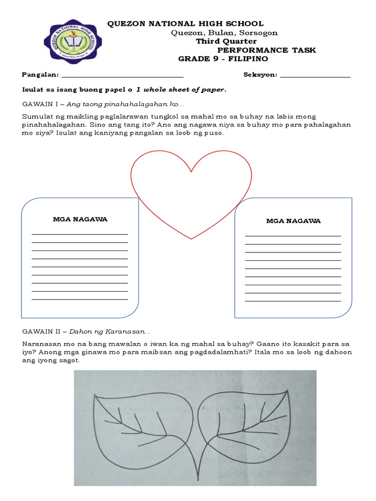 Performace Task (3rd Quarter) | PDF