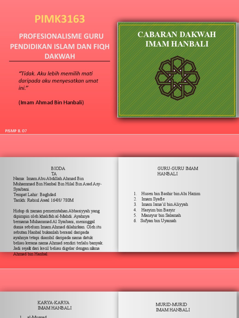 Cabaran Dakwah Imam Hanbali | PDF