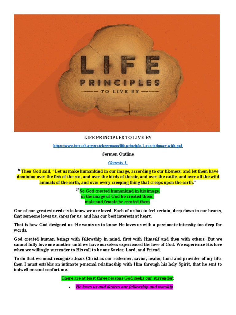 Life Principle To Live by | PDF | Jesus | Jacob