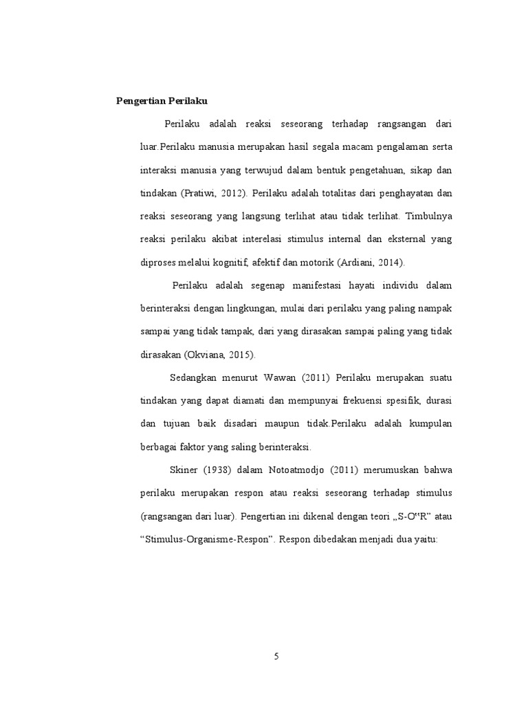 Definisi dan Jenis Perilaku Manusia | PDF