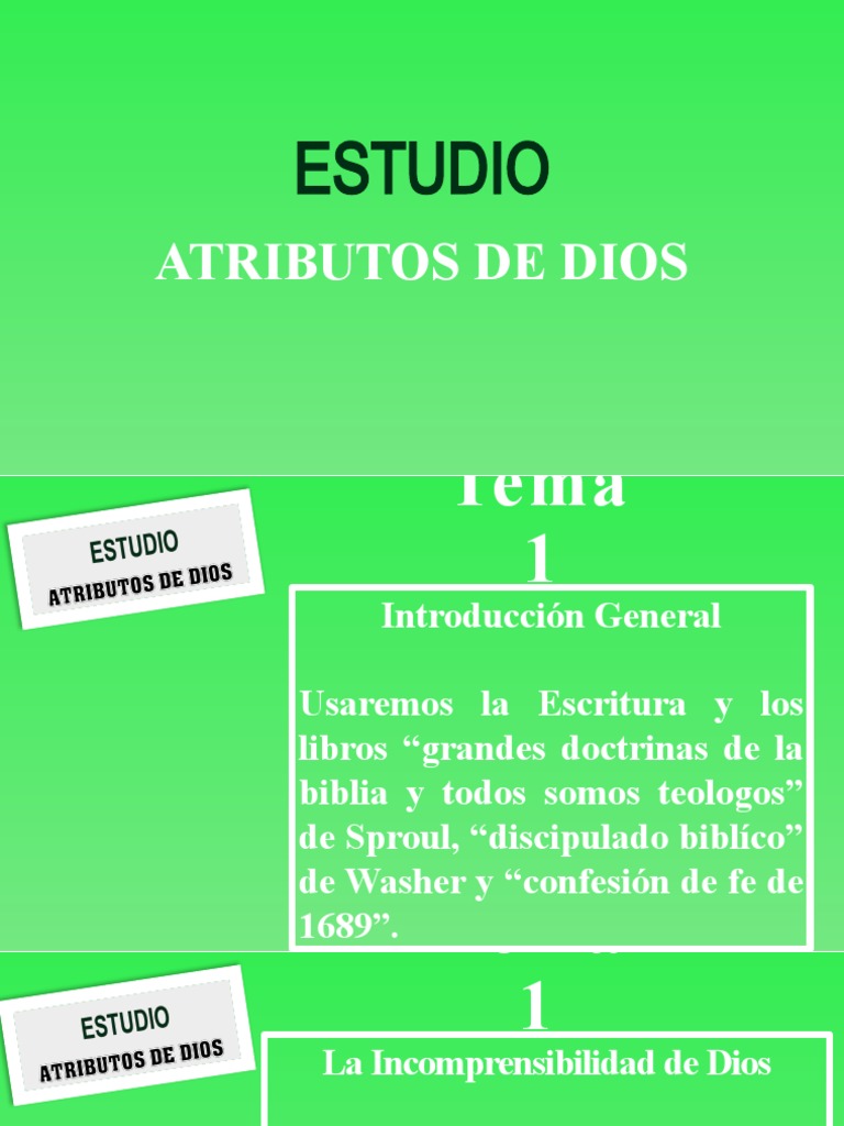Atributos de Dios | PDF | Dios | Teología