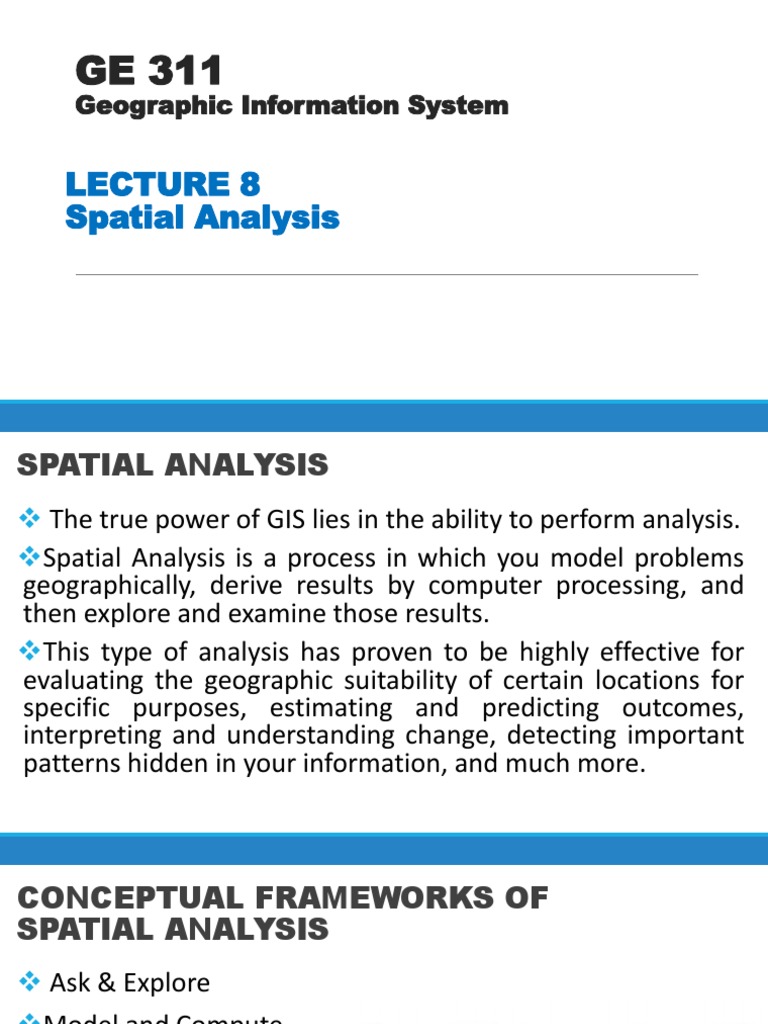 Understanding Spatial Analysis in GIS | PDF | Spatial Analysis ...