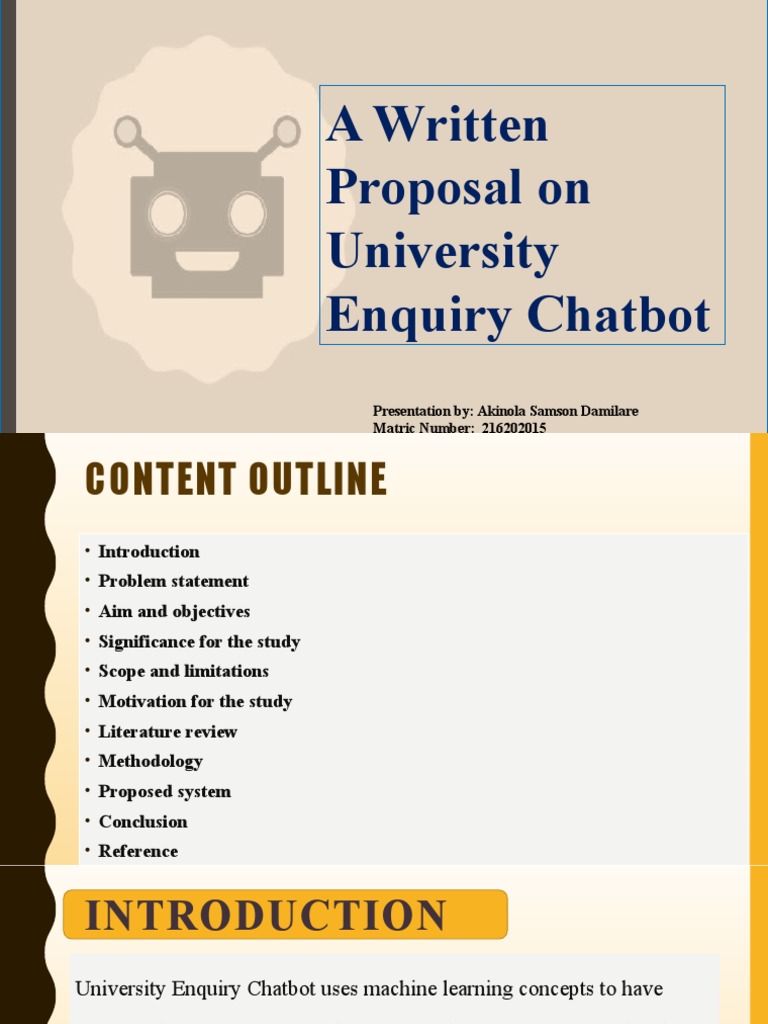 University Enquiry Chatbot Proposal | PDF | Cognition | Information Science