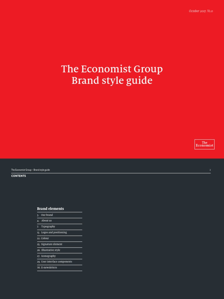The Economist Group Brand Style Guide-Nov-2017 | PDF | Serif | Typefaces