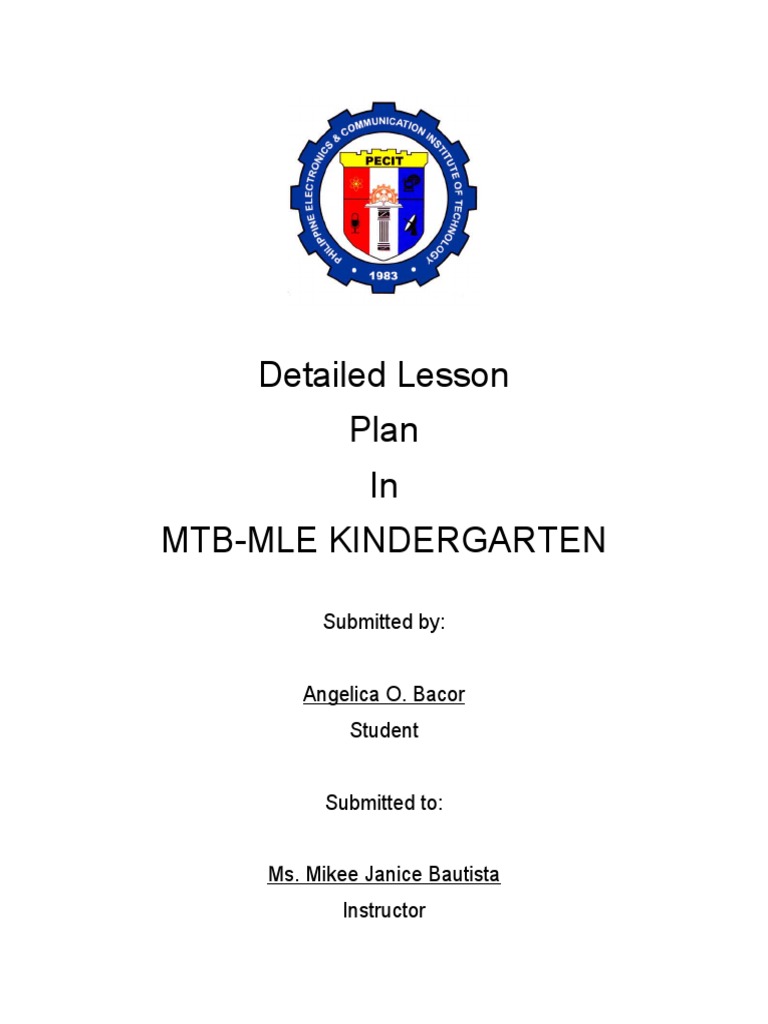 Mtb-Mle-Lesson Plan-Bacor | PDF