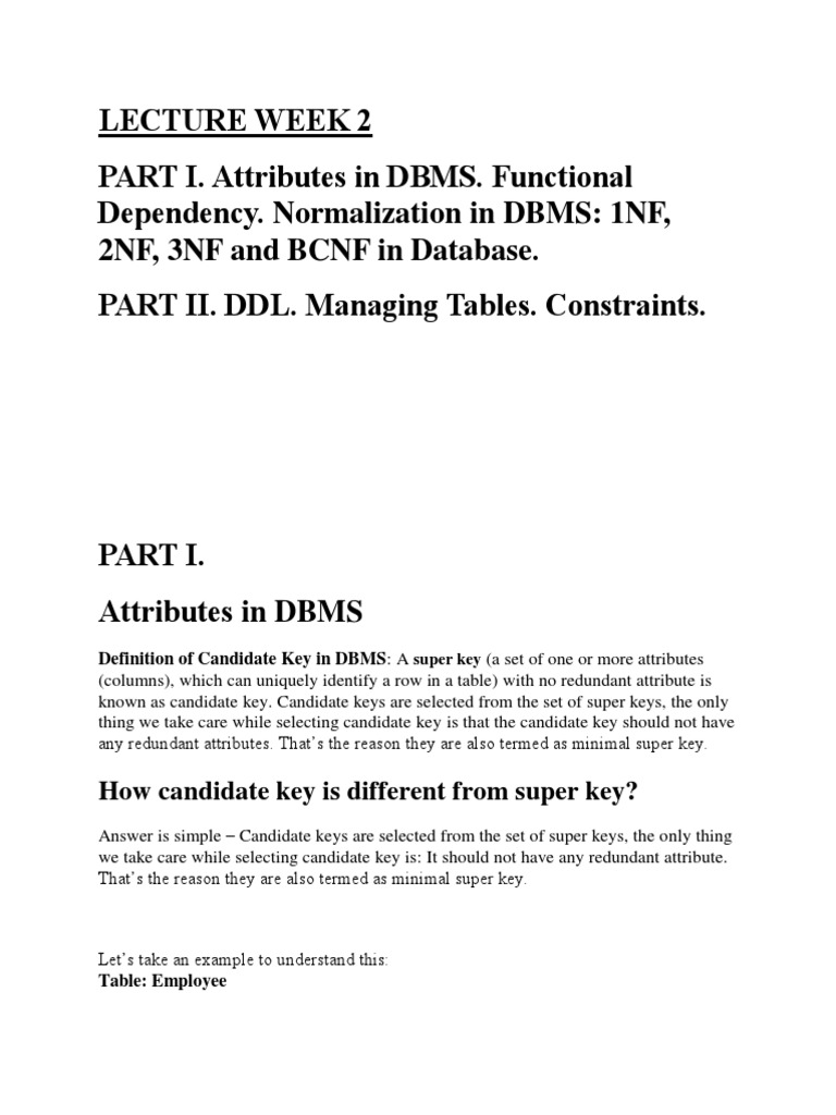 Lecture Week2 Pdf Relational Database Sql