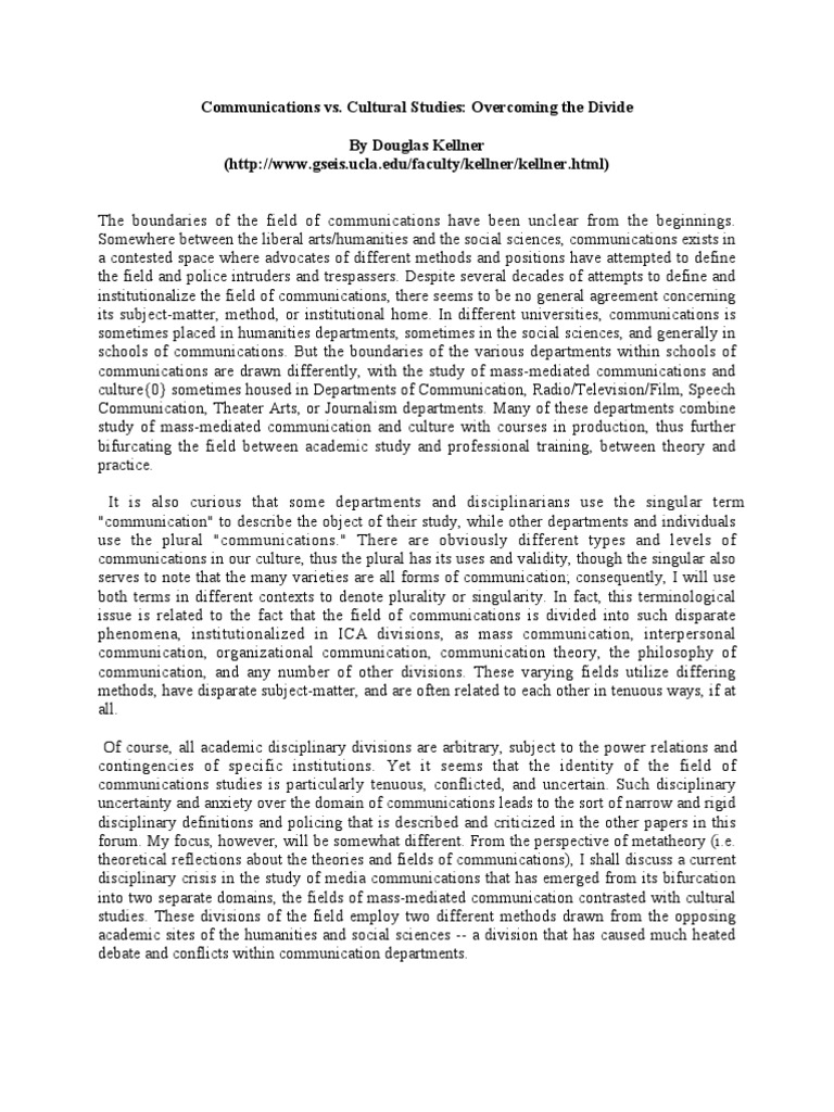 Communications Cultural Studies | PDF | Social Science
